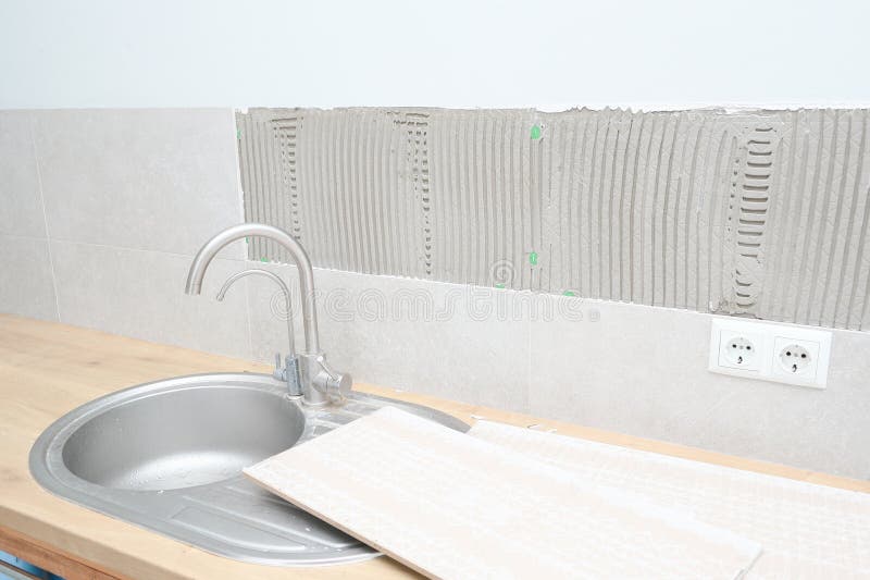 A Tile Has Fallen Off the Wall. Incorrect Installation of Porcelain ...