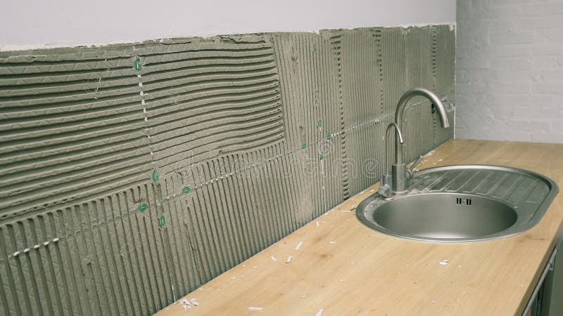 A Tile Has Fallen Off the Wall. Incorrect Installation of Porcelain ...