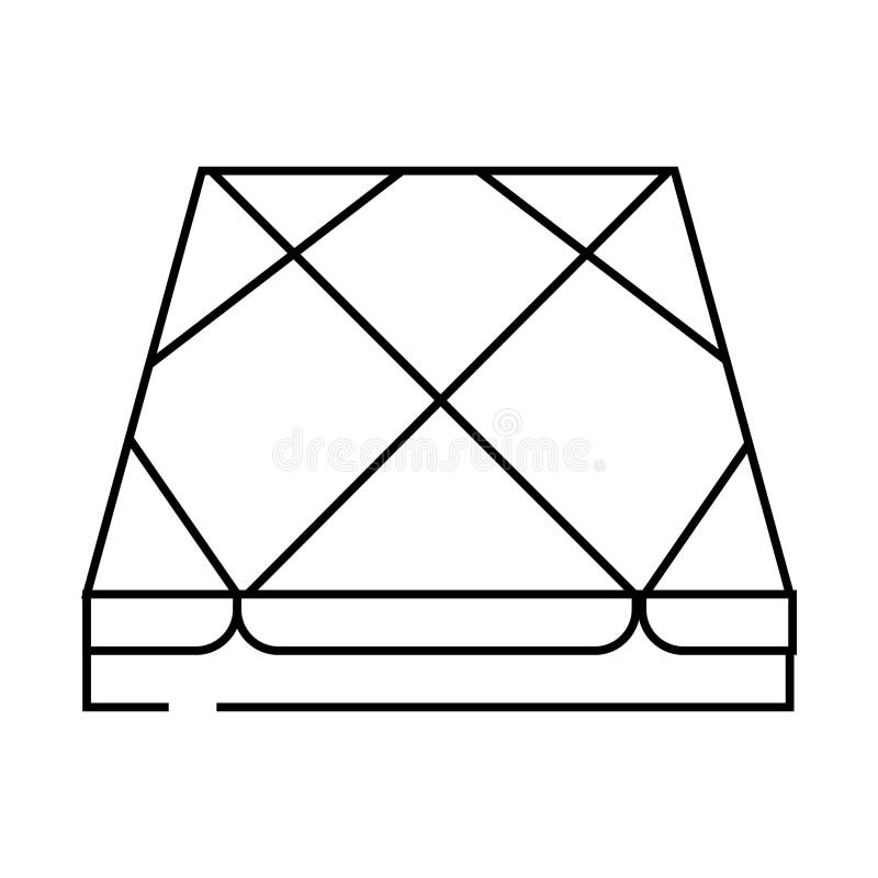 Tile Layer Floor Line Icon Vector Illustration Stock Illustration ...