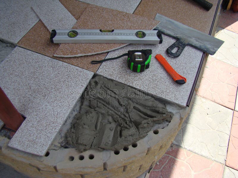 Tile stock photo. Image of laying, tile, masonry, floor - 57039138