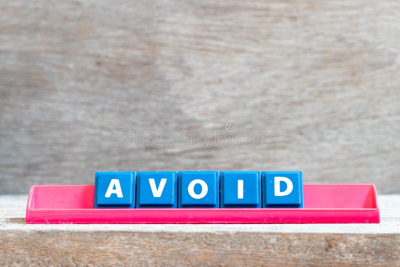 The Word AVOID Written in Notepad Stock Image - Image of text, caution ...