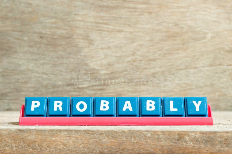 Probably Word Block on White Stock Illustration - Illustration of ...