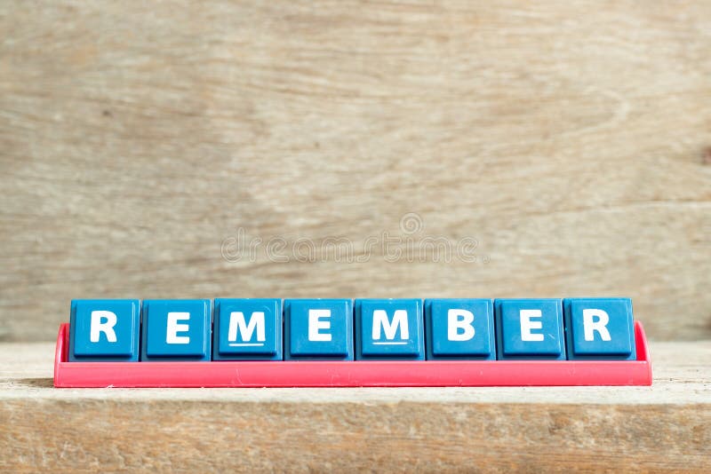 Remember Word Written on a Blackboard Stock Image - Image of empty ...