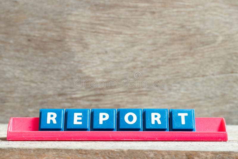 The Word Report Created from Office Stationery. Stock Image - Image of ...