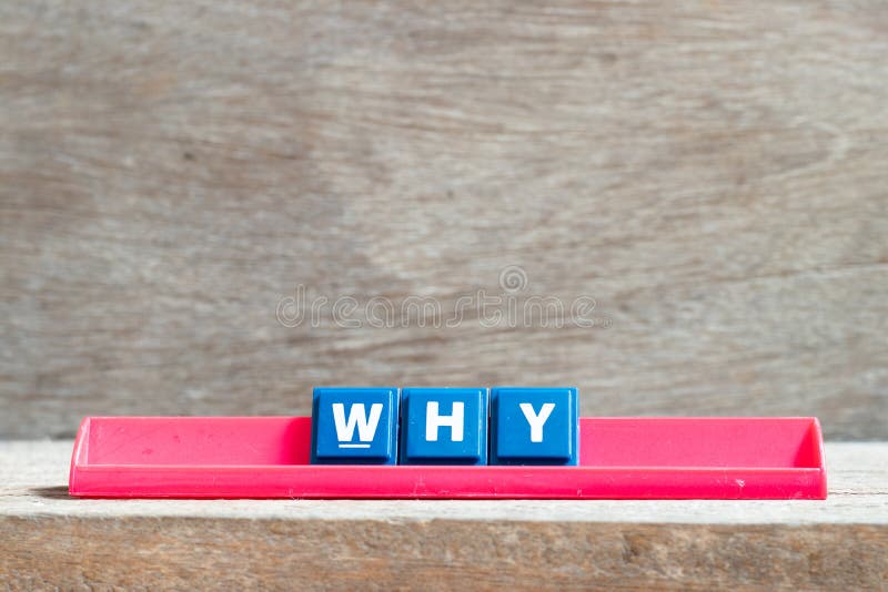 Tile Letter on Rack in Word Why on Wood Background Stock Image - Image ...