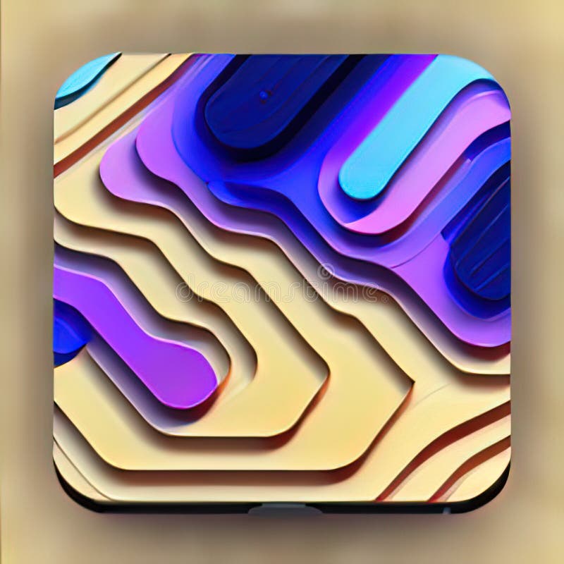 Tile-Matching Software App Icon. Generative AI. Stock Illustration ...