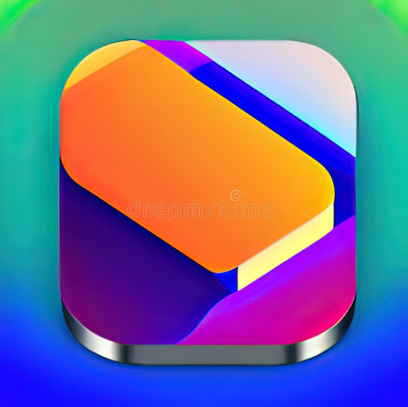 Tile-Matching Software App Icon. Generative AI. Stock Illustration ...