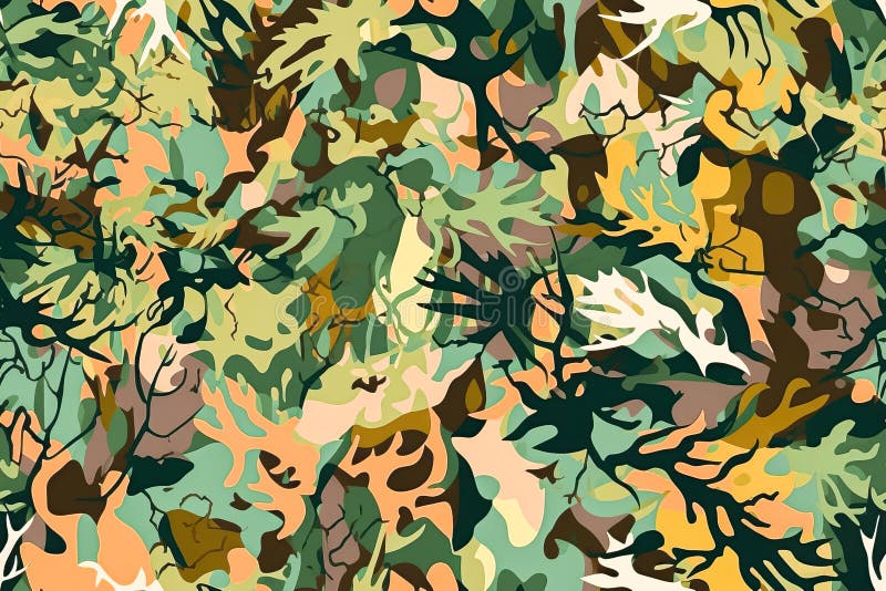 Tile. Military Camouflage Seamless Pattern. Abstract Background ...