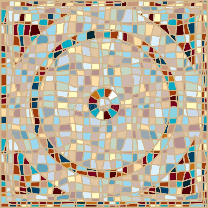 Tile mosaic stock vector. Illustration of digitally, floor - 21753925