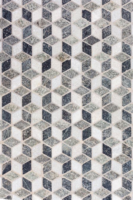Tile Mosaic Forming 3D Geometric Pattern Stock Image - Image of design ...