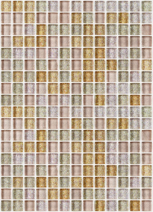 Tile Mosaic Square Decorated with Glitter Golden Texture Background ...