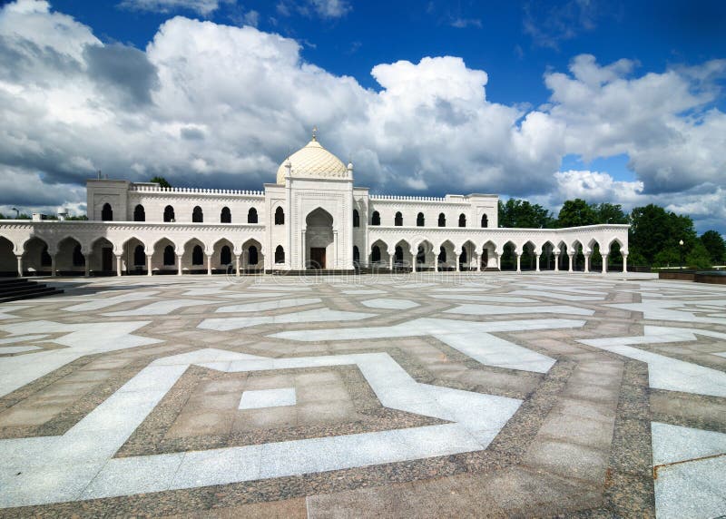 Tile Ornament on the Square in Front of the White Mosque Stock Photo ...