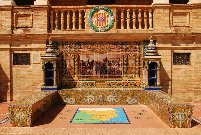 Tile Painting, Spanish Square Stock Image - Image of espanol, history ...