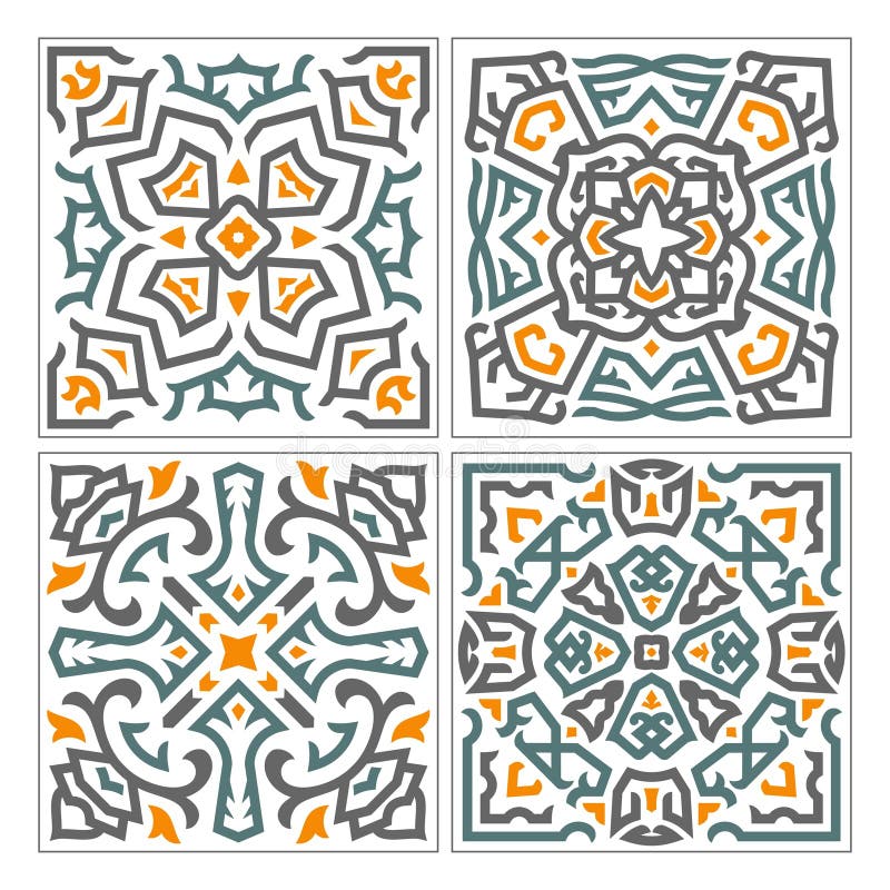 Tile Patern Design Vector Illustration Stock Illustration ...