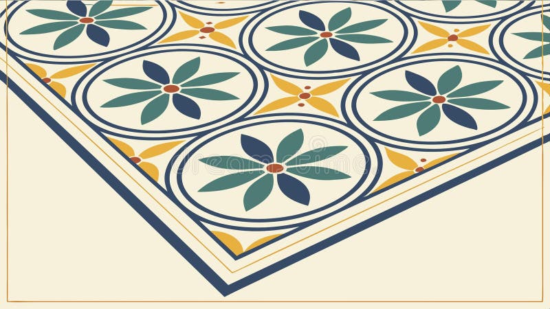 Tile Pattern Border, Geometric Decorative Frame Vector Design ...