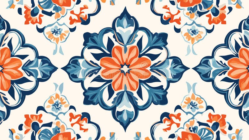 Tile Pattern Design Turkish Pattern Vector Stock Vector - Illustration ...