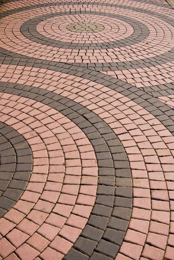 Tile Pattern on Walkway in the Park Stock Image - Image of decorate ...