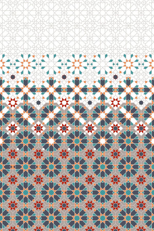 Tile Repeating Vector Border. Geometric Halftone Pattern with Colorful ...