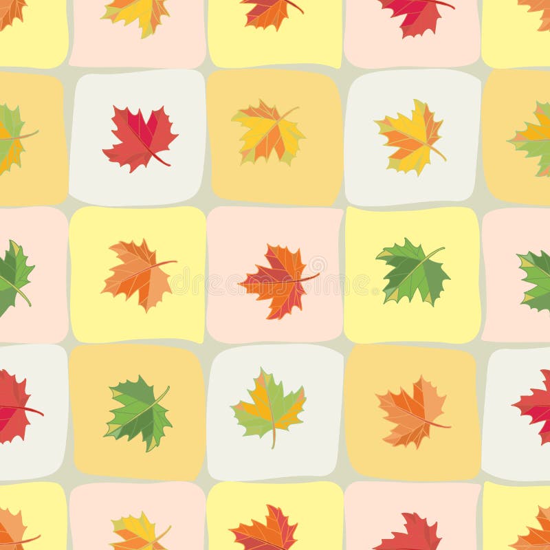 The Tile Repeats with Maple Leaves. Stock Vector - Illustration of ...