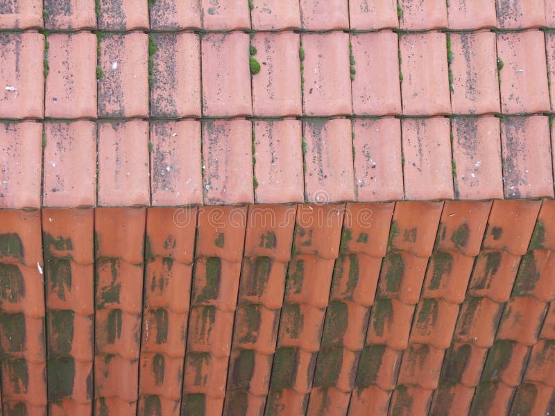 Tile Roof with Horizontal and Vertical Stripes Stock Image - Image of ...
