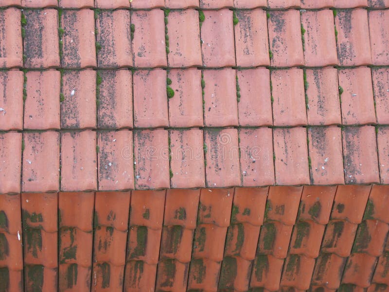 Tile Roof with Horizontal and Vertical Stripes Stock Photo - Image of ...