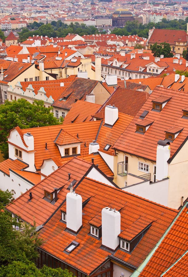 Tile Roofs of the Old City. Top View Stock Image - Image of terracotta ...