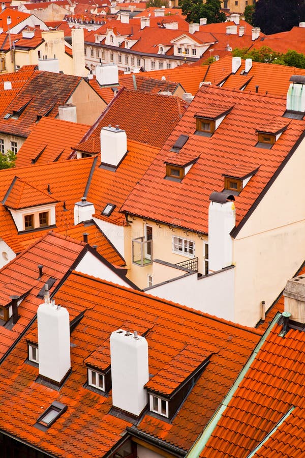 Tile Roofs of the Old City. Top View Stock Image - Image of terracotta ...