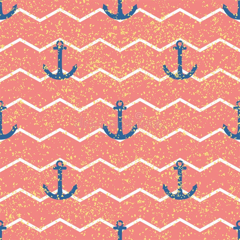 Chevron Background With Anchor Computer