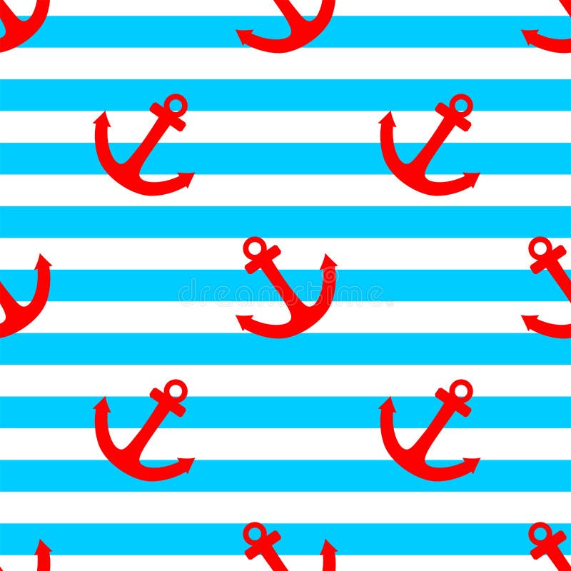 Anchor Wallpaper Red And Blue