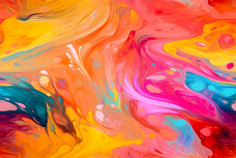 Tile. Seamless Pattern. Abstract Background of Mixed Colors, Paint ...