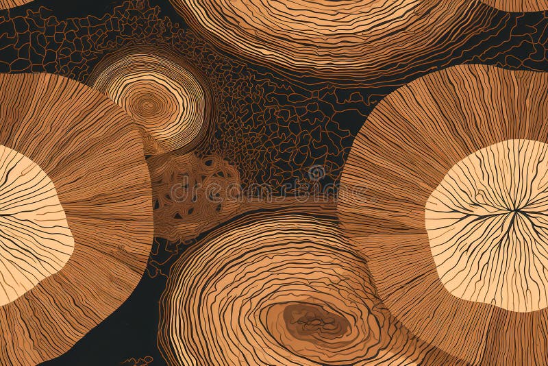 Tile. Seamless Pattern with Cut Tree Trunk. Wood Texture Stock ...