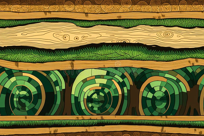 Tile. Seamless Pattern with Cut Tree Trunk. Wood Texture Stock ...