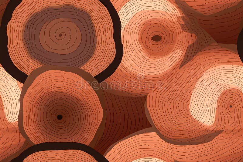 Tile. Seamless Pattern with Cut Tree Trunk. Wood Texture Stock ...