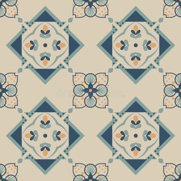 Tile Seamless Pattern Design. Stock Vector - Illustration of geometric ...