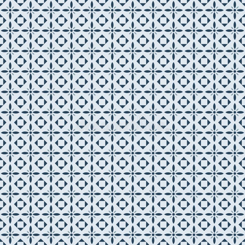 Tile Seamless Pattern with Flower and Geometric Design Stock ...