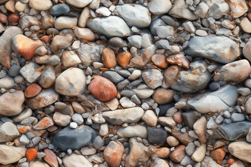 Tile. Seamless Pattern. Pebbles on the Beach As a Background, Closeup ...