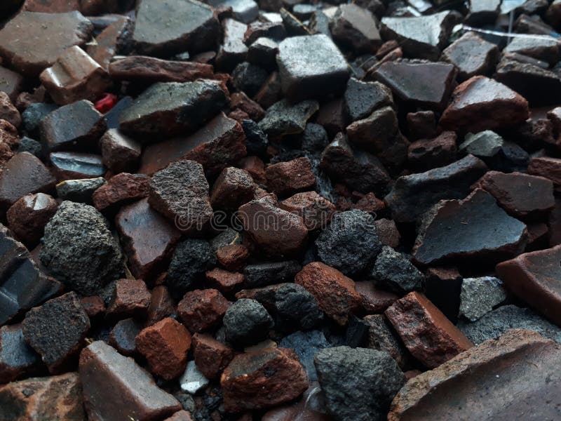 Tile Shards Mixed with Stone Stock Image - Image of gravel, dish: 251421293