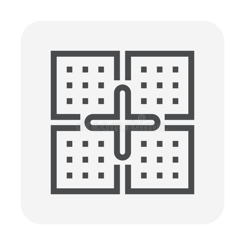 Tile Spacer Vector Icon, Thin Line and Editable Stroke Stock Vector ...