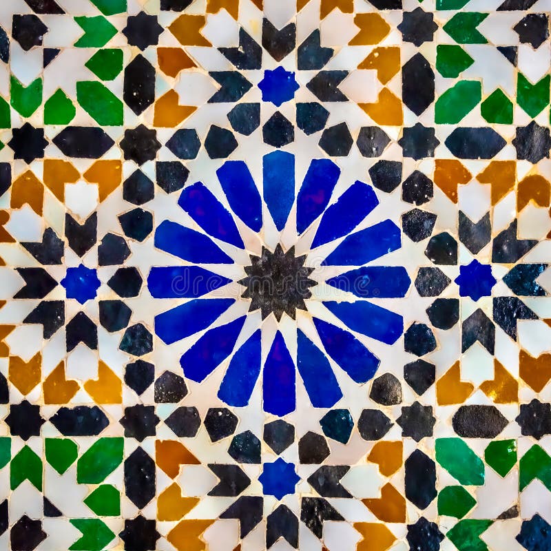 Tile Texture with Colorful Floral Patterns Stock Image - Image of ...