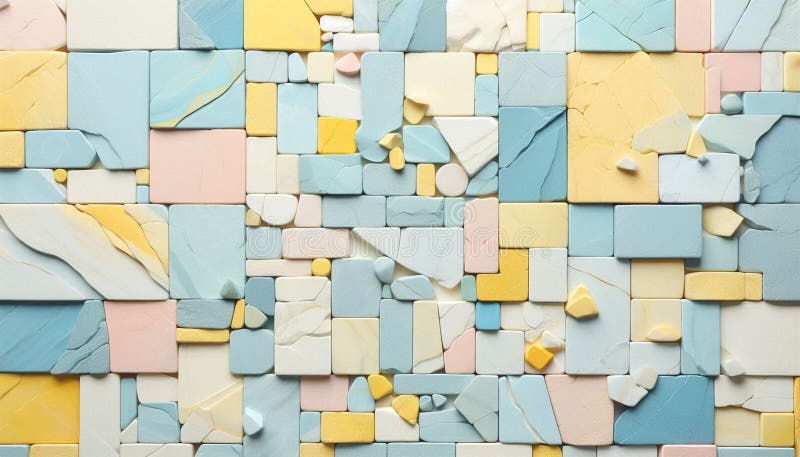 Tile Texture. Pastel Tile on the Wall Stock Illustration - Illustration ...