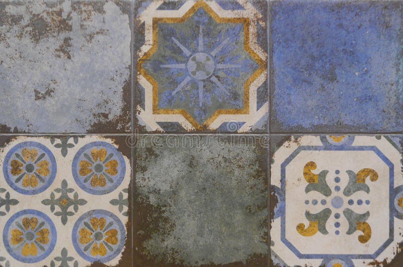 Tile Texture on the Wall. Decorative Insert. Mosaic Art. Roman Style ...