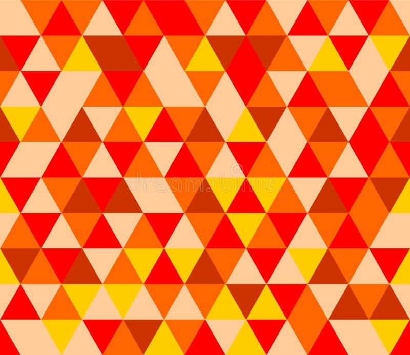 Tile Vector Background with Yellow, Red and Brown Triangle Stock Vector ...