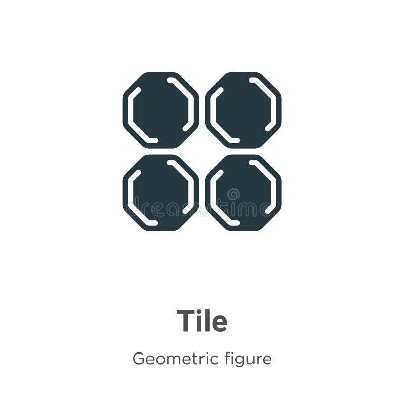 Tile Vector Icon on White Background. Flat Vector Tile Icon Symbol Sign ...