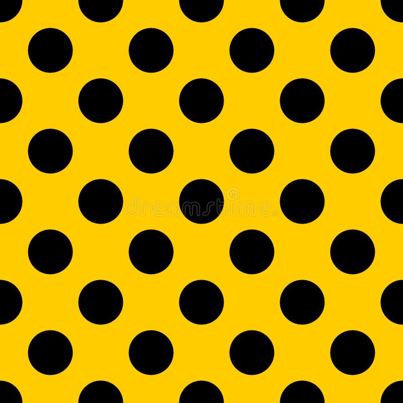 Yellow And Black Polka Dot Background
