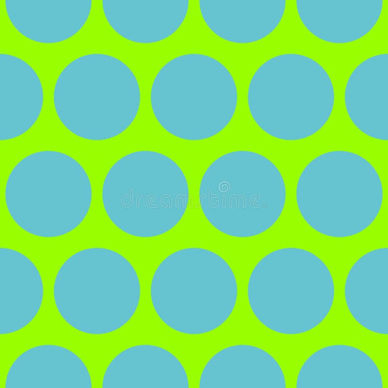 Tile Vector Pattern With Blue Polka Dots On Neon Green Background Stock ...