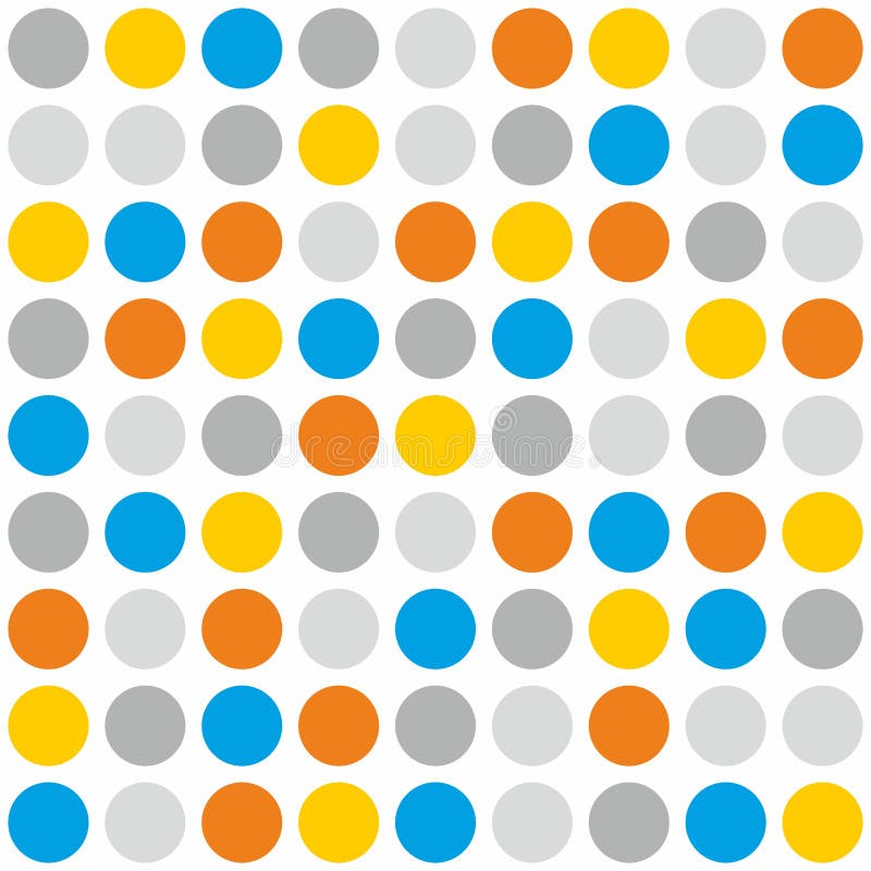 Orange And Blue Background Polka Dots