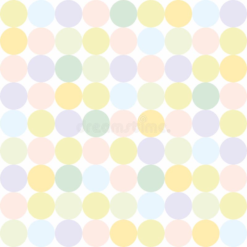 Tile Vector Pattern with Pastel Colorful Polka Dots on White Background ... Tile Vector Pattern with Pastel Colorful Polka Dots on White Background ...
