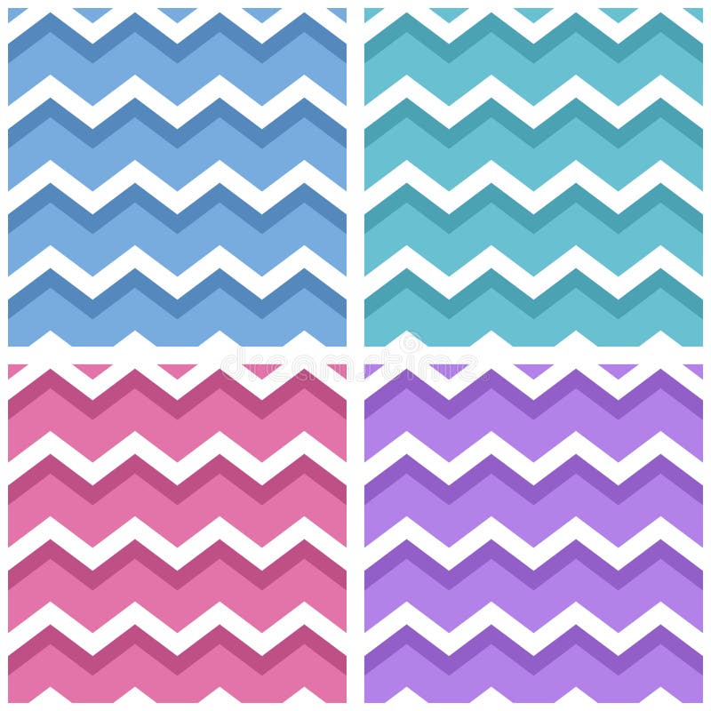 Tile Vector Pattern Set with Zig Zag Background Stock Vector ...