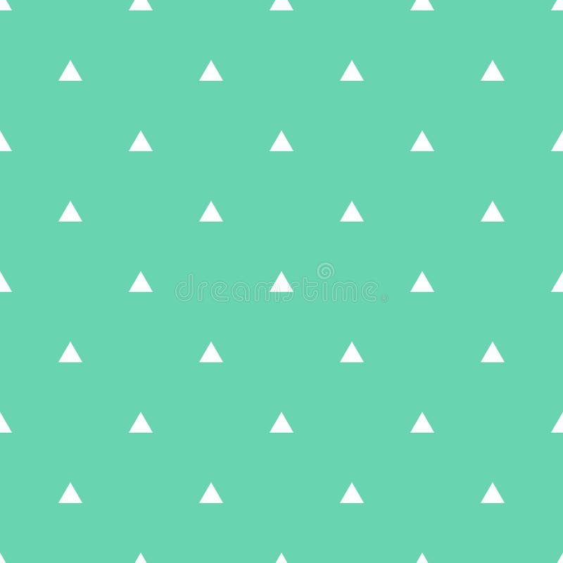 Tile Vector Pattern with White Triangles on Mint Green Background Stock ...
