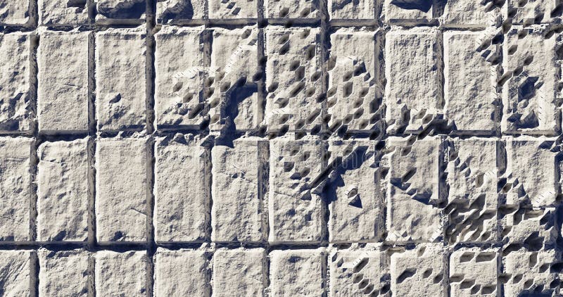 Tile Wall Abstract with Contrast Shadow 3d Rendering Stock Illustration ...